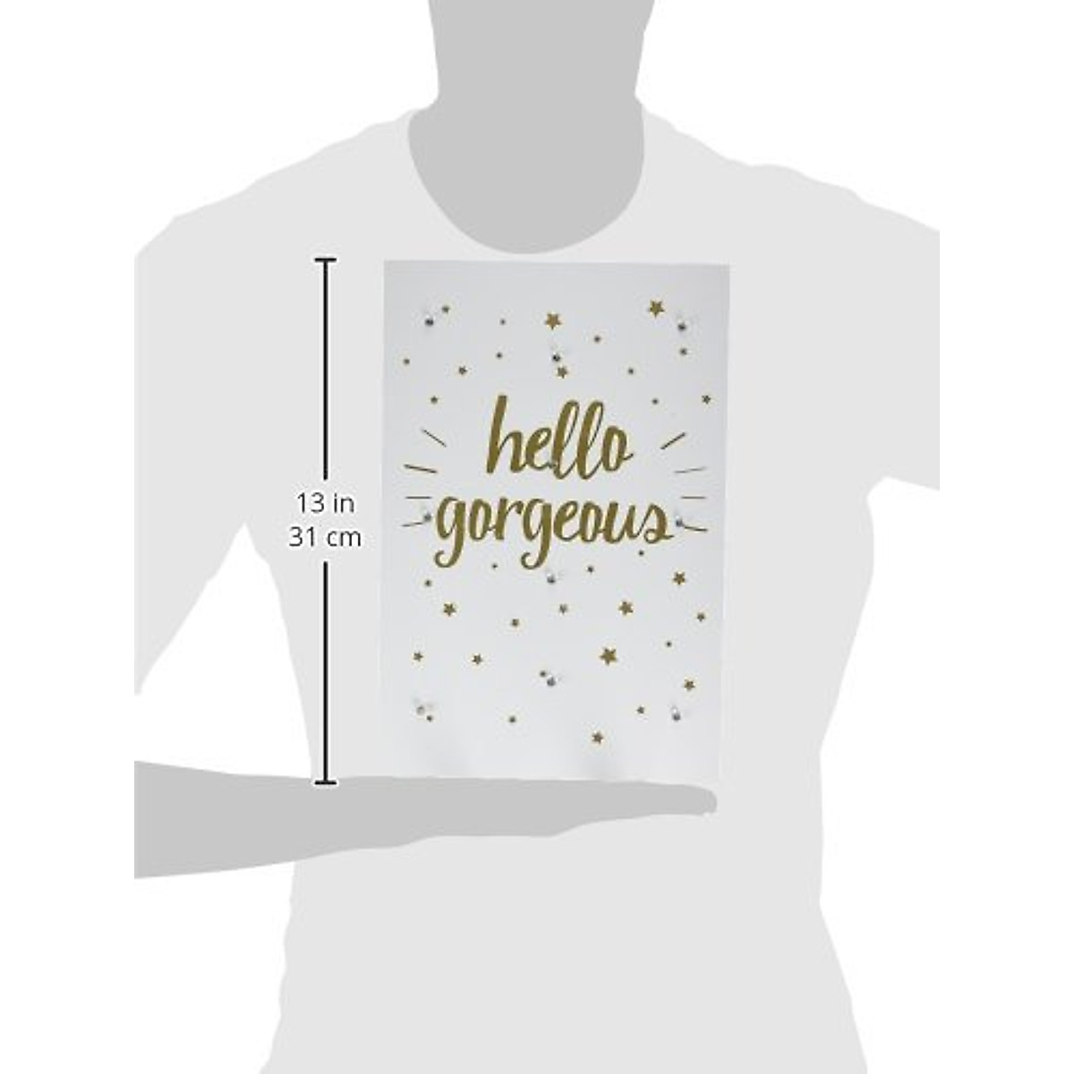 Little Love by NoJo Celestial Lighted Wall Decor, Hello Gorgeous, Gold/White