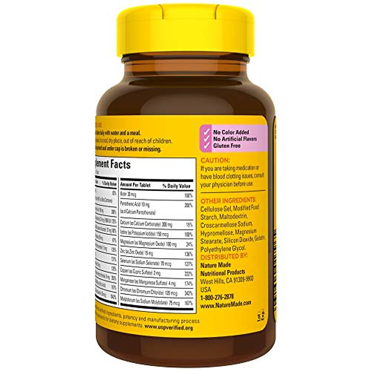 Nature Made Women's Multivitamin 50+ Tablets, 90 Count for Daily Nutritional Support