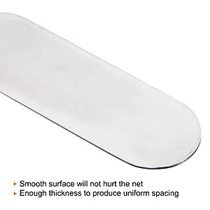 PATIKIL Netting Needle Shuttle Board 9#, Stainless Steel Fishing Net Repair Line Tool, Silver