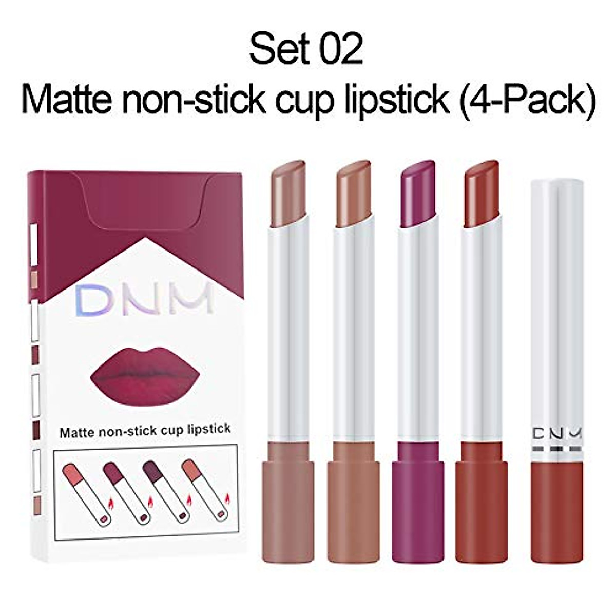 JDEFEG Makeup Kits Change Lip Polarized Sets Four Of Velvet Gloss Lipsticks Temperature Lipstick Lipstick That Doesn T Come Off(B)