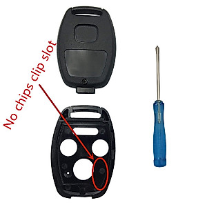Replacement for 3+1 Buttons Keyless Entry Remote Honda Key Fob Shell Case Fit for Honda Accord Civic EX Pilot (2PC)