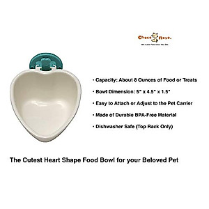 Choco Nose Patented No-Drip Water Bottle/Feeder and Detachable Food Dish Set for Puppies/Toy Breed Dogs/Rabbits/Cats/Chinchillas and Other Small Pets and Animals 300ML. Nozzle 13mm, Aqua(C528 C607)