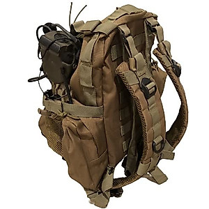 Tactical Airsoft Helmet and Gear Deployment Backpack (Brown)
