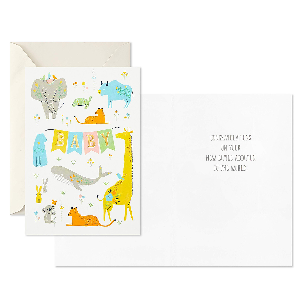 Hallmark Baby Shower Cards for New Parents (12 Cards with Envelopes) Welcome New Baby, Congratulations, Gender Reveal