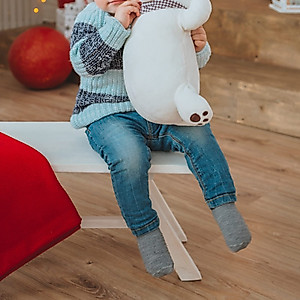 BOOPH 20 Pcs Boys Girls Half Cushion Socks Kids Low Cut Socks 6-8 Years Grey