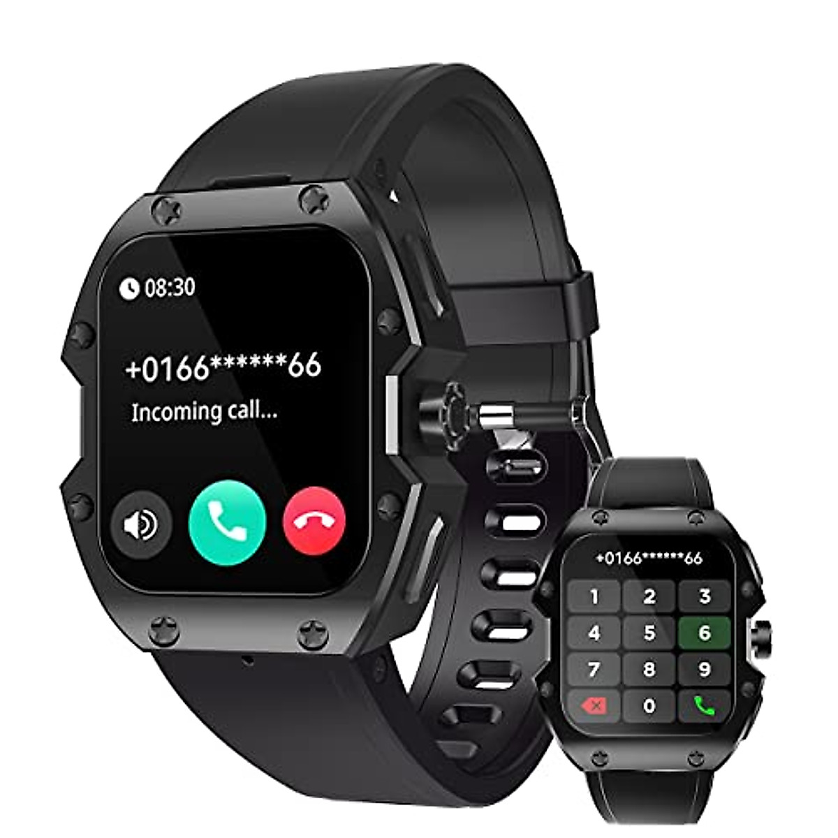 ROGBID Mille Smart Watch for Men Women (Answer/Dial Calls) 10 ATM Waterproof 1.91Touch Screen Fitness Tracker Military Smartwatch with Heart Rate Blood Pressure for Android Phones 123 Sports Modes