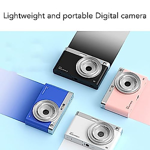 4K Digital Camera, 50MP Pixels, Portable Camera, LED Fill Light, 1/4 Screw Interface, Auto Focus AF for Video Recording (Pink)