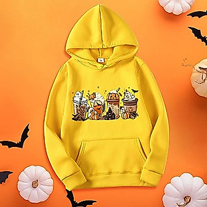 iHPH7 Football Hoodies for Women Oversized Hooded Sweatshirts Fleece Casual Long Sleeve Pullover Fall Pumpkin Shirt Game Day