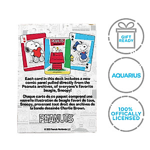 AQUARIUS Peanuts Snoopy Playing Cards - Snoopy Themed Deck of Cards for Your Favorite Card Games - Officially Licensed Peanuts Merchandise & Collectibles