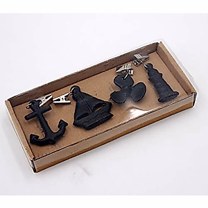 Funly mee Rustic Cast Iron Nautical Anchor tablecloth weights Heavy clips for outdoor garden picnic