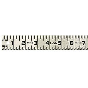 Crescent Lufkin 1-1/4" x 3' Steel Rule - 623FTN , Black