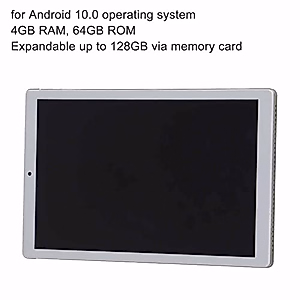 CHICIRIS HD Tablet, Octa Core CPU 10in Tablet 4GB RAM 5G WiFi 64GB ROM for Entertainment (US Plug)
