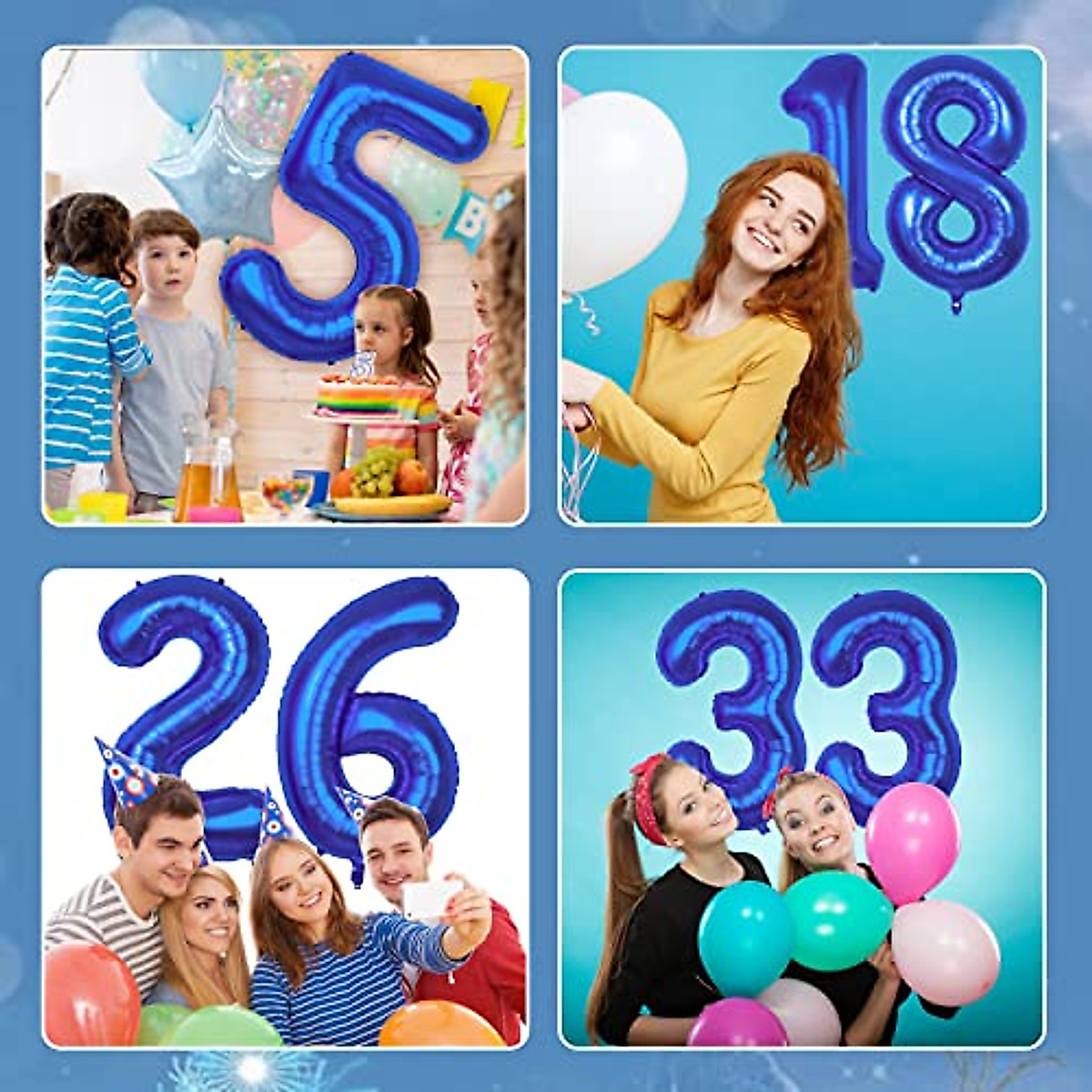 40 Inch Large Hot Blue 16 Balloons Number Number 16 Birthday Balloon for 16th Birthday Decors for Girls Number 61Number Balloons for Women Birthdays hellium tank for balloons 16 Old Birthday Decors