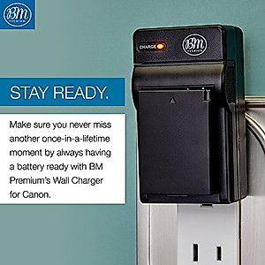 BM Premium LP-E10 Battery and Charger Kit for Canon EOS Rebel T3, T5, T6, T7, Kiss X50, Kiss X70, EOS 1100D, EOS 1200D, EOS 1300D, EOS 2000D Digital Camera