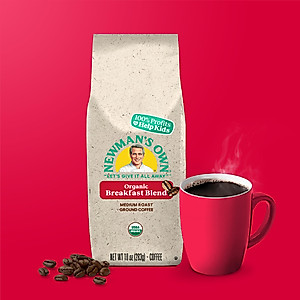 Newman's Own Organics Newman's Breakfast Blend, Ground Coffee, Medium Roast, Bagged 10oz