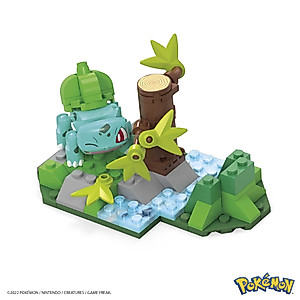 Mega Pokémon Building Toys Set, Bulbasaur’s Forest Fun with 82 Pieces, 1 Poseable Character, for Kids