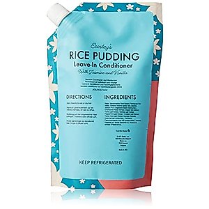 Ecoslay Rice Pudding Leave-In Conditioner for Curly & Dry Damaged Hair - Moisturizer & Detangler, Strengthens Fine Hair, Men & Women, 8oz