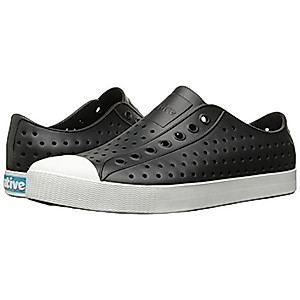Native Shoes, Jefferson, Lightweight Sneaker for Adults, Jiffy Black/Shell White, 8 M US Women/6 M US Men