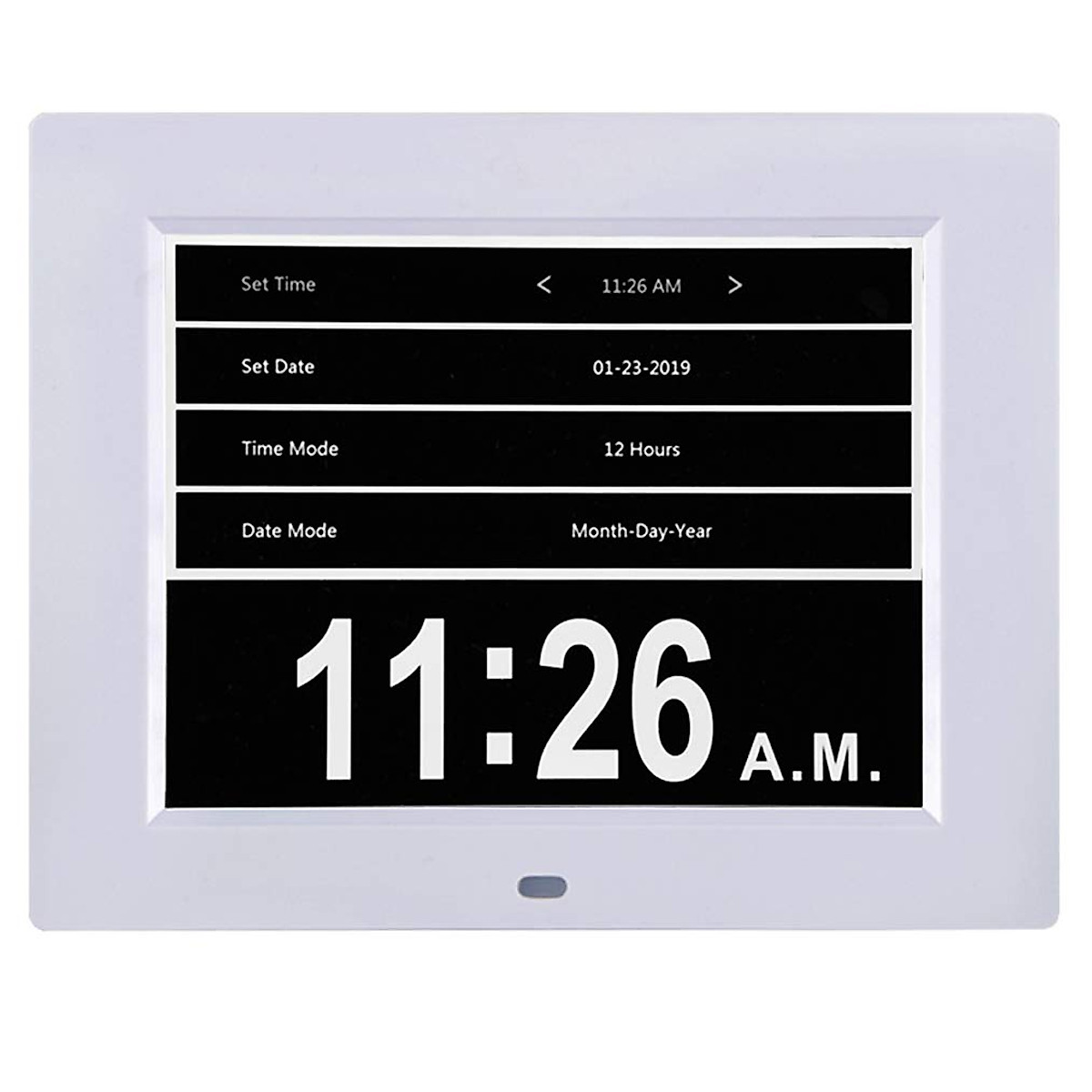 TMC [Newest 8 Inch Digital Day Clock for Seniors - Large Clock with Day Date for Elderly with Large Number,12 Alarm Options for Dementia, Alzheimer