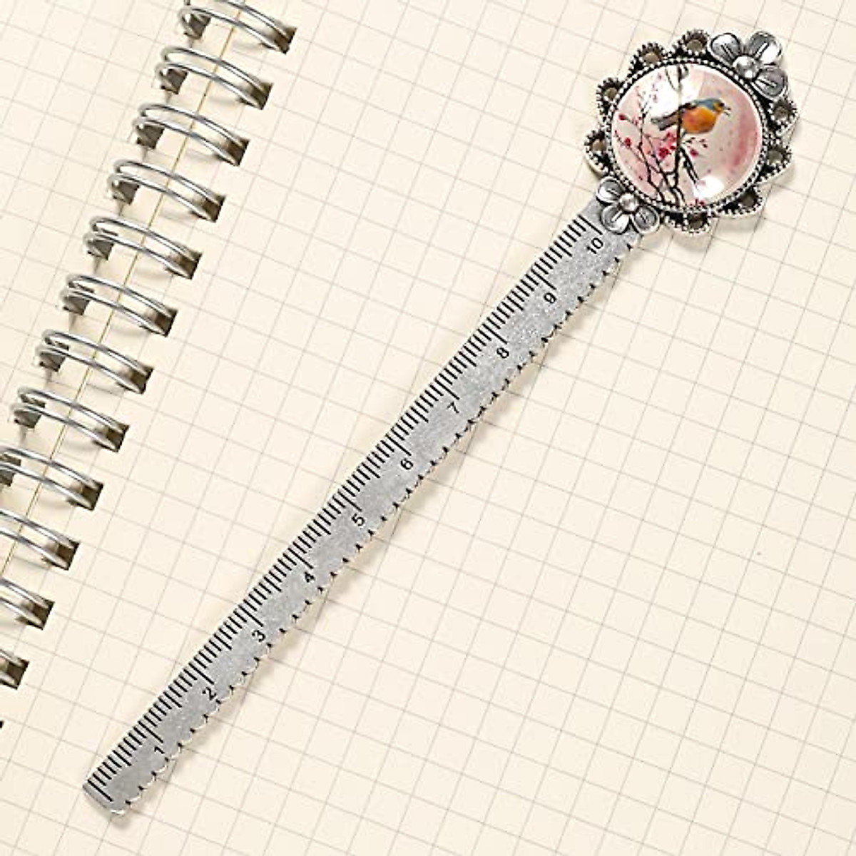 Long Metal Bookmark,Vintage Book Marks for Gift,Bird Flowers Rose Tree Bookmarks for Women and Men Book Markers