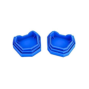 QWORK Dental Base Forming Kit, 6 Pcs Casting Trimming Dental Impression Tray Dental Plaster Mold Base for Store Dental Impression Trays Lab Model Base Set