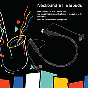 YYOYY Neckband Earbuds, GymF1 Wireless Bluetooth Headset with Flashlight, Ergonomic Hanging Neck Headphone, Portable Wireless Earbuds for Sports Running