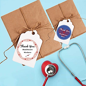 Healthcare Workers Thank You Sticker 1.5 inch Nursing School Graduation Labels for Nurses Week Doctors EMT Essential Workers Gift Card Envelopes,Package Sealing 500 pcs