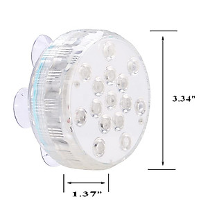 Spa Lights for Hot Tub,Waterproof 15 LEDs and 16 Colors Changing Spa Lights, Wireless Pond Light,Bathtub Lights,Pool Light with Magnet and 5 Suction Cups,Hot tub Light,3xAA Battery Operated