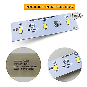 SW-BX02B Refrigerator LED Light Strip Bar fits for Electrolux Frigidaire Refrigerator LED Light Board,Replacement Refrigerator LED Light Module ZBE2350HCA SW-BX02B Repair Part (1pcs)
