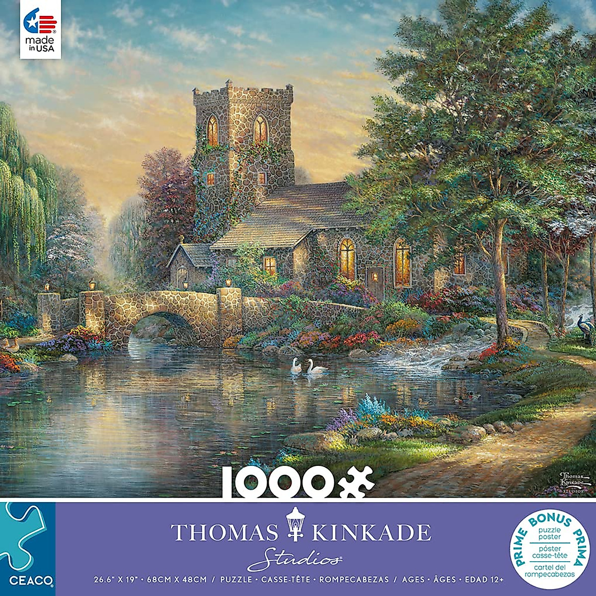 Ceaco - Thomas Kinkade - Willow Wood Chapel - 1000 Piece Jigsaw Puzzle