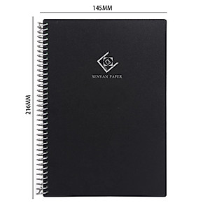 Yinuoday Smart Reusable Notebook A5 Smart Notebook Eco-Friendly Erasable Notebook Waterproof Notepad with Pen Cloth