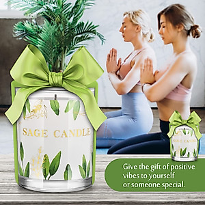 Candles, 6 Pack Sage Candles for Cleansing House Negative Energy, Scented Candles Gifts Set for Women, Soy Scented Candles for Home Scented, Alternative to Smudge Sticks, Relax & Restore Body & Mind