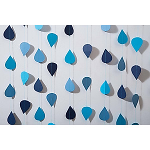 Mardi Gras Decorations - Mardi Gras Party Decor - Photo Prop - Paper Raindrops Raindrop Garland Raindrop Paper Garland Nursery Decor April Showers Spring Garland #GAR_158