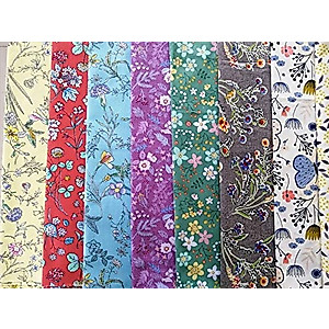 50pcs 10 x 10 inches Cotton Fabric Bundle Squares for Quilting Sewing, Precut Fabric Squares for Craft Patchwork