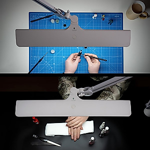 Daylight Company Lumi Task Lamp, Craft Light, Super Bright Desk Lamp, Touch Dimmable, 2 Brightness Levels, Ideal Table Light, Drawing Lamps - Metal - 15 W