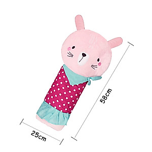 ITODA Cute Cartoon Car Seat Belt Cover Pads, Shoulder Seatbelt Safety Strap Wrap Cushion Universal Backpack Stroller Airplane Soft Pillow Travel Neck Protector for Adults and Children