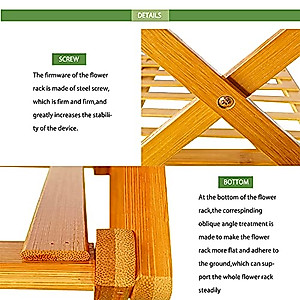 ZhiehiusL 3-Tier Bamboo Shoe Rack for Entryway, Stackable | Foldable, Shoe Storage Organizer for Bedroom Hallway Closet Living Room, Free Standing Shoe Racks for Indoor Outdoor (Natural Bamboo)