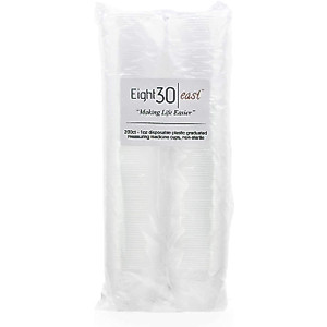 Eight30east - 200ct, 1oz, Flexible Graduated Measuring Medicine Cups, Non-Sterile, Semi-Clear, Easy Read