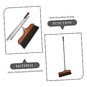 ORFOFE Horsetail Broom Angle Broom Home Cleaning Supplies Floor Cleaning Tool Water Broom Outdoor Broom Floor Wiper Scraper Garbage Broom Natural Broom Asian Broom Brooms Plastic