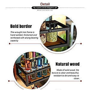 Wine Rack Ceiling Wine Holder | Vintage Wine Bottle Storage Shelving | Hanging Wine Glass Shelves Plants Flowers Floating Shelf Iron Art Wall Display Rack (Size : C-140x25x22cm)