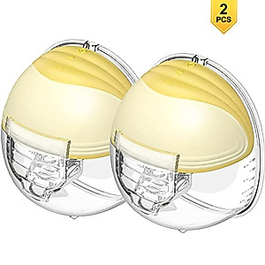 Wearable Breast Pump,Mute Breast Pump Hands Free with 2 Modes&9 Function,180ml Electric Breast Pump with Anti-Reflux Design,Portable Breast Pump Can Be Worn in-Bra-1 Pack