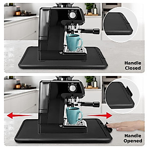 Appliance Caddy Sliding Tray with Smooth Rolling Wheels & Non-slip Pad, 16 Inch Pull Out Slider Tray for Coffee Maker, Blender, Air Fryer, Toaster, Aid Mixer, Kitchen Appliance