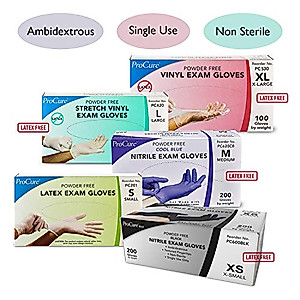 Disposable Black Nitrile Gloves Medium, 200 Count -Heavy Duty 4 Mil Thick -Powder Free, Rubber Latex Free, Medical Exam Grade