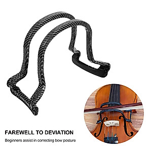 HEALLILY Violin Bow Straighten Corrector Tool Guide Fiddle Bow Collimator Beginner Starter Violin Training Teaching Accessory 8X10CM