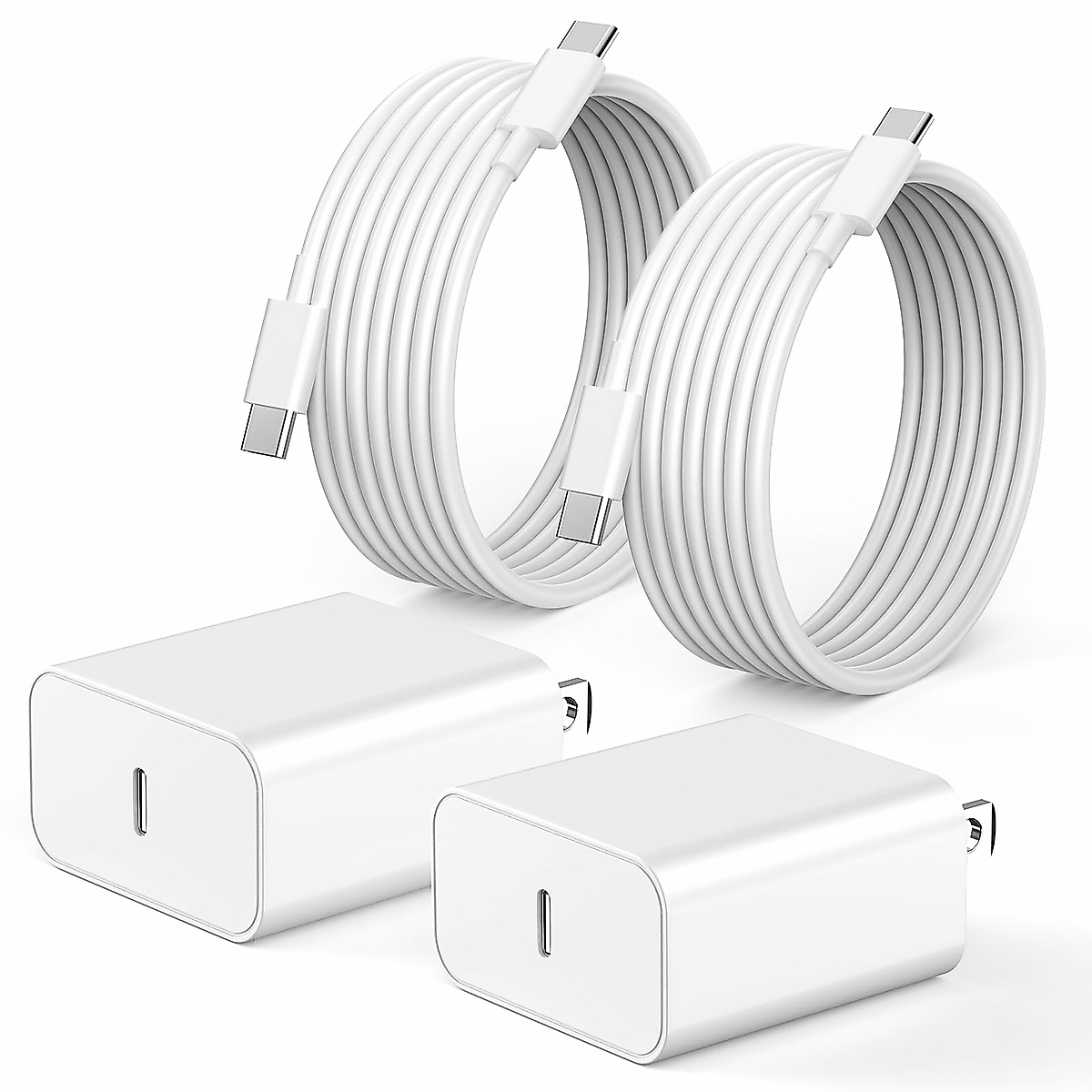 esbeecables iPhone 15 Charger, 2 Pack PD 20W USB C Wall Charger Fast Charging Block with 6FT USB C to USB C Quick Charge Data Sync Cable Cord for iPhone 15/15 Plus/15 Pro/15 Pro Max, iPad Pro/Ai/Mini