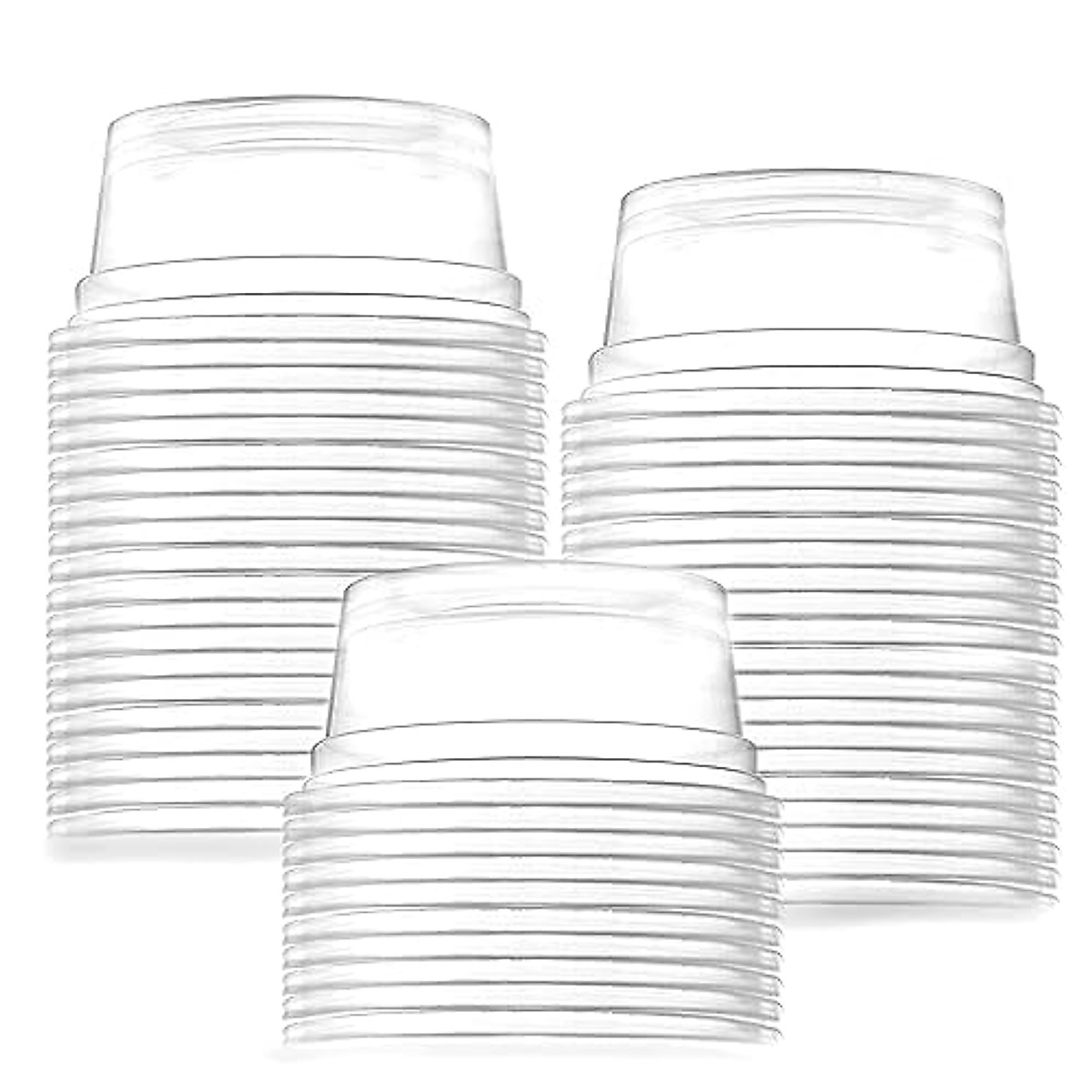 SunGrow Gecko Food and Water Containers, Reusable, Recyclable, Disposable Cups, 0.5 oz Capacity, Fits Various Reptile Feeder, 50 Pcs