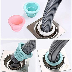 3Pcs Drain Pipe Sewer Seal Rings Deodorant Silicone Ring Washing Machine Sealing Plug for Bathroom Kitchen Cleaning Tools
