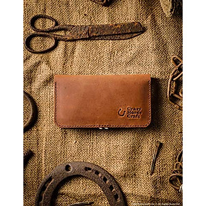 Leather Wallet for iPhone 14 Pro / 14 Plus, 14/13 / 12 Pro Max, 13/12 Mini, sleeve for two phones, Classic Brown, handmade phone cover SE, 12,11 Pro Max/Xr/Xs/8,7,6s, Wool felt, Crazy Horse Craft