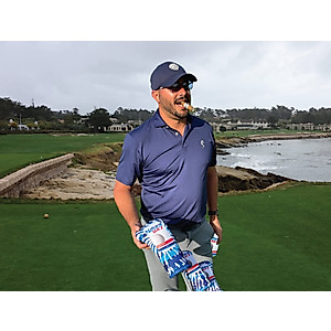 Natural Slice Blue Tie Dye Driver 460cc Club Headcover Handmade by BeeJos