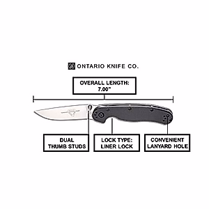 Ontario Knife Company Rat Ii Sp-Black Folding Knife, 7Inches